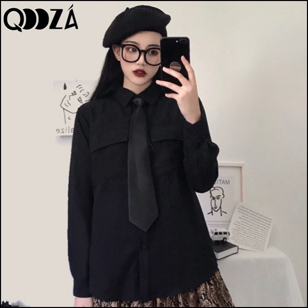 QOOZAセレクト / ブラックシャツ+ネクタイ(581170) - QOOZA QOOZAセレクト / ブラックシャツ+ネクタイ(581170) - QOOZA