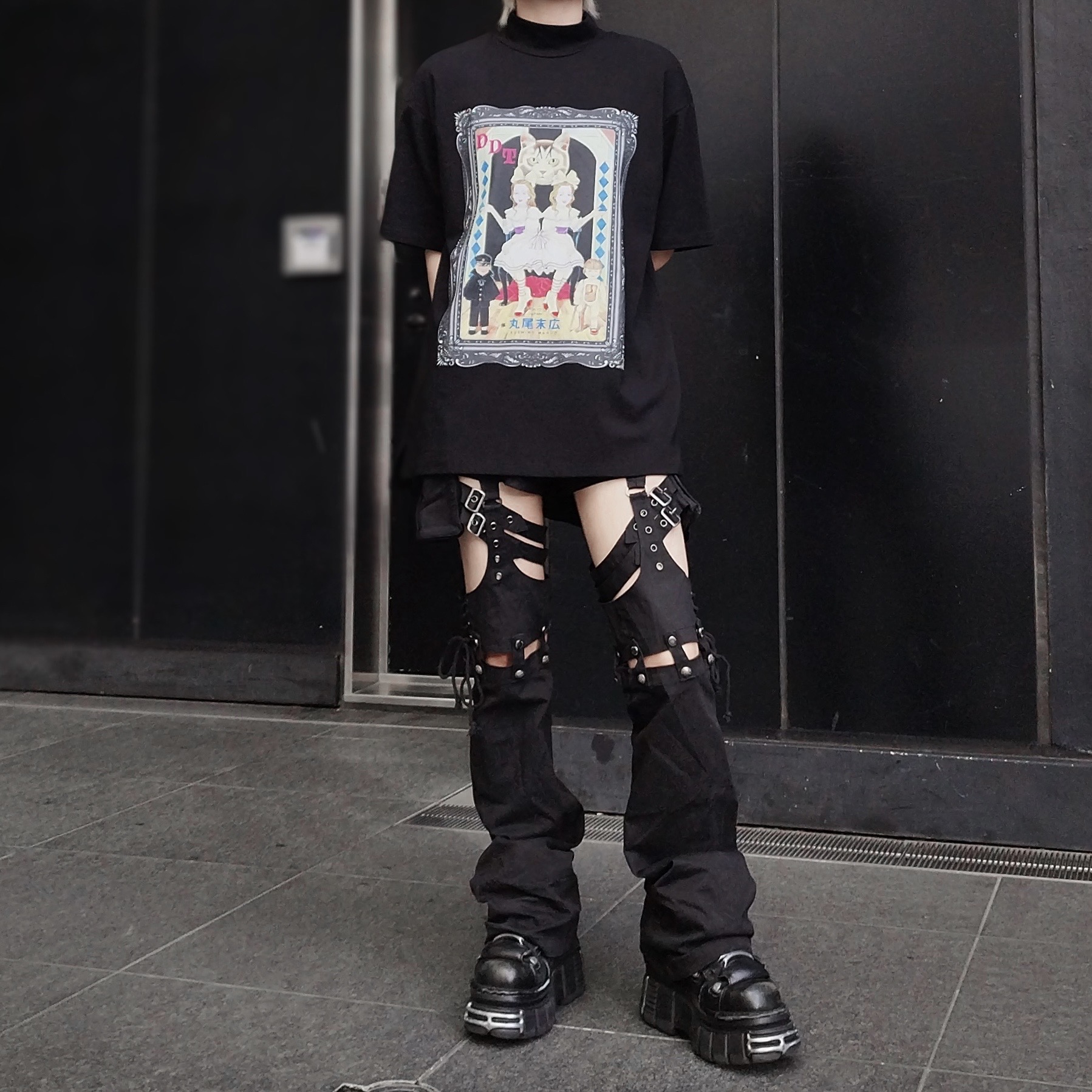 QOOZA × 丸尾末広コラボ /「DDT」ハイネックTシャツ(Q0011 QOOZA × 丸尾末広コラボ /「DDT」ハイネックTシャツ(Q0011