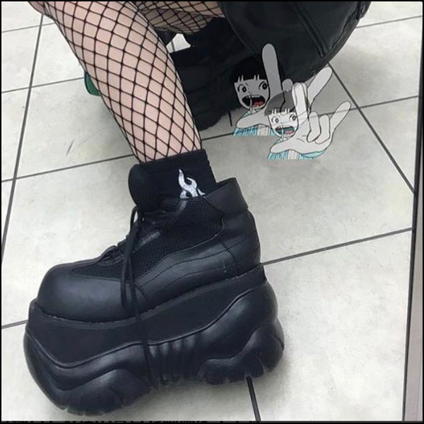 DEMONIA / BOXER-01 Blk Vegan Leather[BOXER/B/PU] スニーカー（560610） - QOOZA