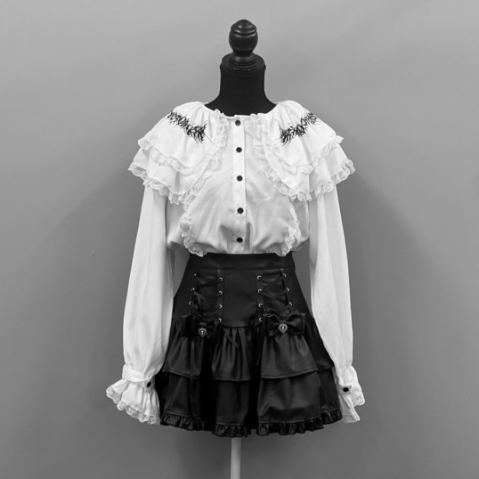 IMVAL / Ruffle shirt - QOOZA