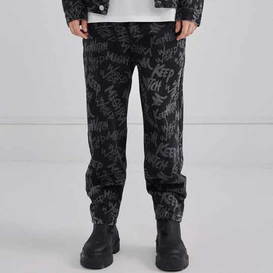 MISHKA / ALL-OVER GRAFF BLACK DENIM PANT パンツ（M61100901） - QOOZA